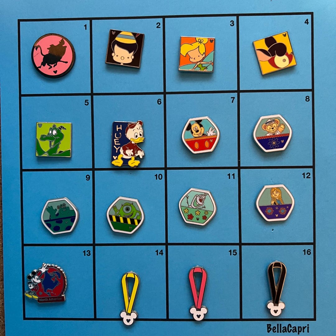 Disney Pins - Set M - Faces, Hidden Mickey, Mickey Mouse, Minnie Mouse ...