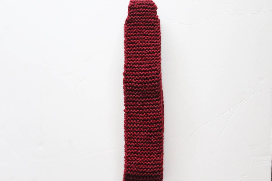 Men's Modern Slim Fit Tie, Square Bottom Necktie in Burgundy - Gift for ...