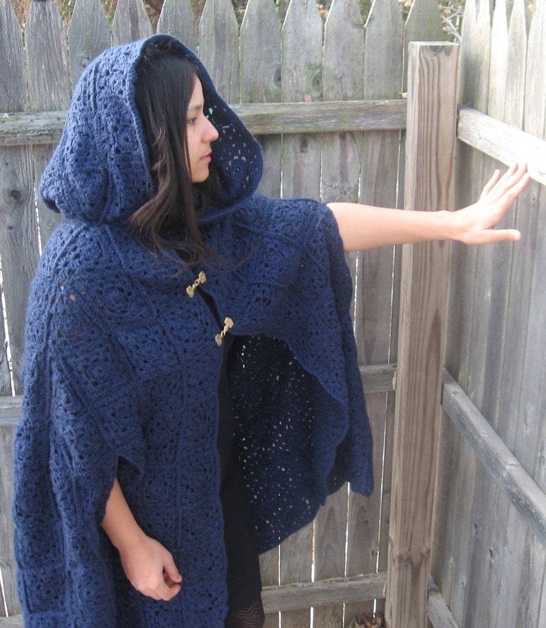 Crochet Medieval Cloak Long Knit Jacket Long Sleeveless | Etsy UK