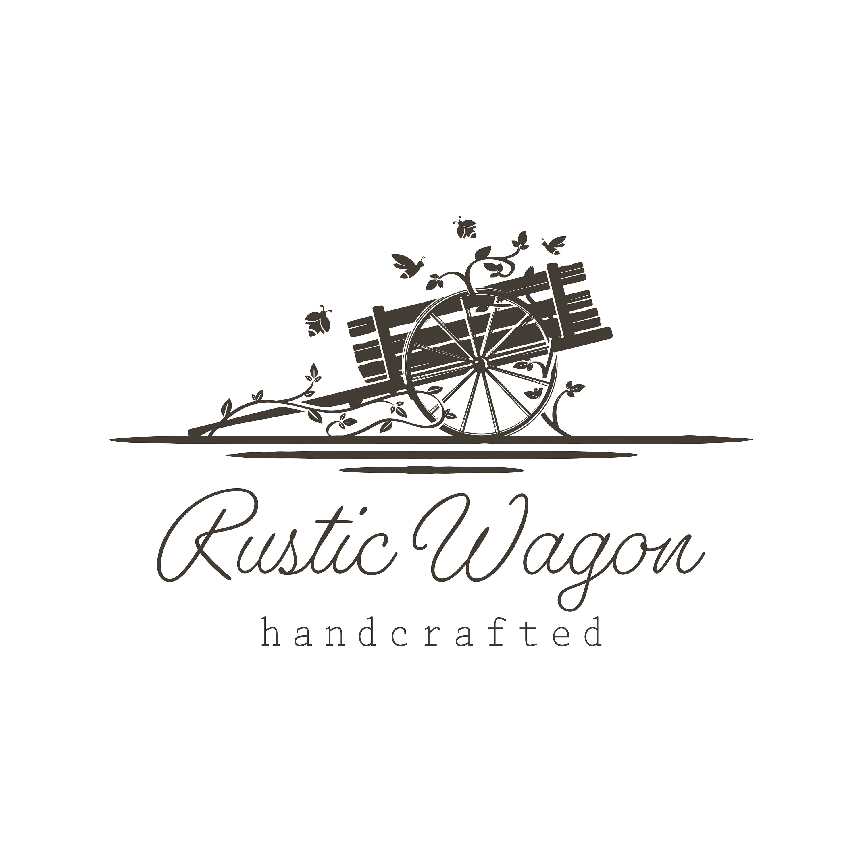 Rustic Wagon Logo Shopify Home Decor Photography Boho Floral Interior ...