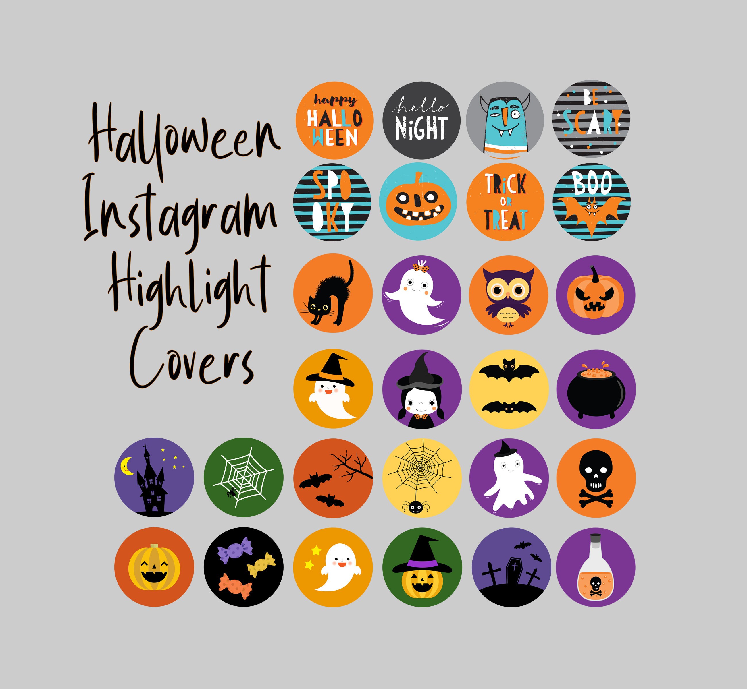 Halloween Instagram Story Highlight cubre iconos brillantes Bruja ...