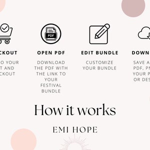 Editable Festival Packing List and More Bundle DIY Logo Rave Travel ...