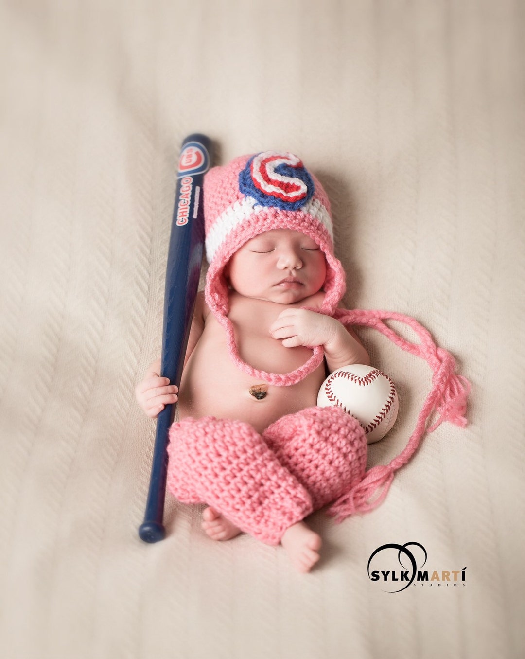 Chicago Cubs Baby Hat and Leg Warmers - Etsy