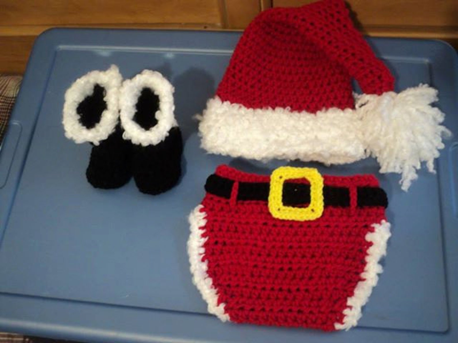 3 Piece Santa Clause Photo Prop Set, Baby Christmas Outfit - Etsy