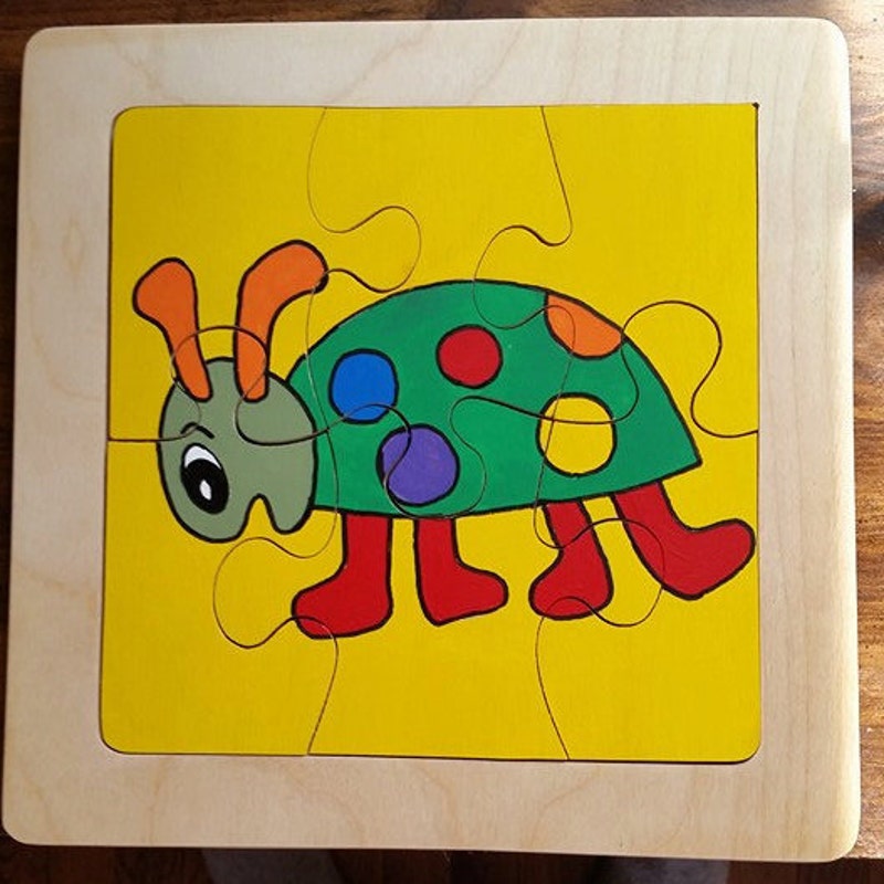 6 Piece Wood Puzzle - Etsy