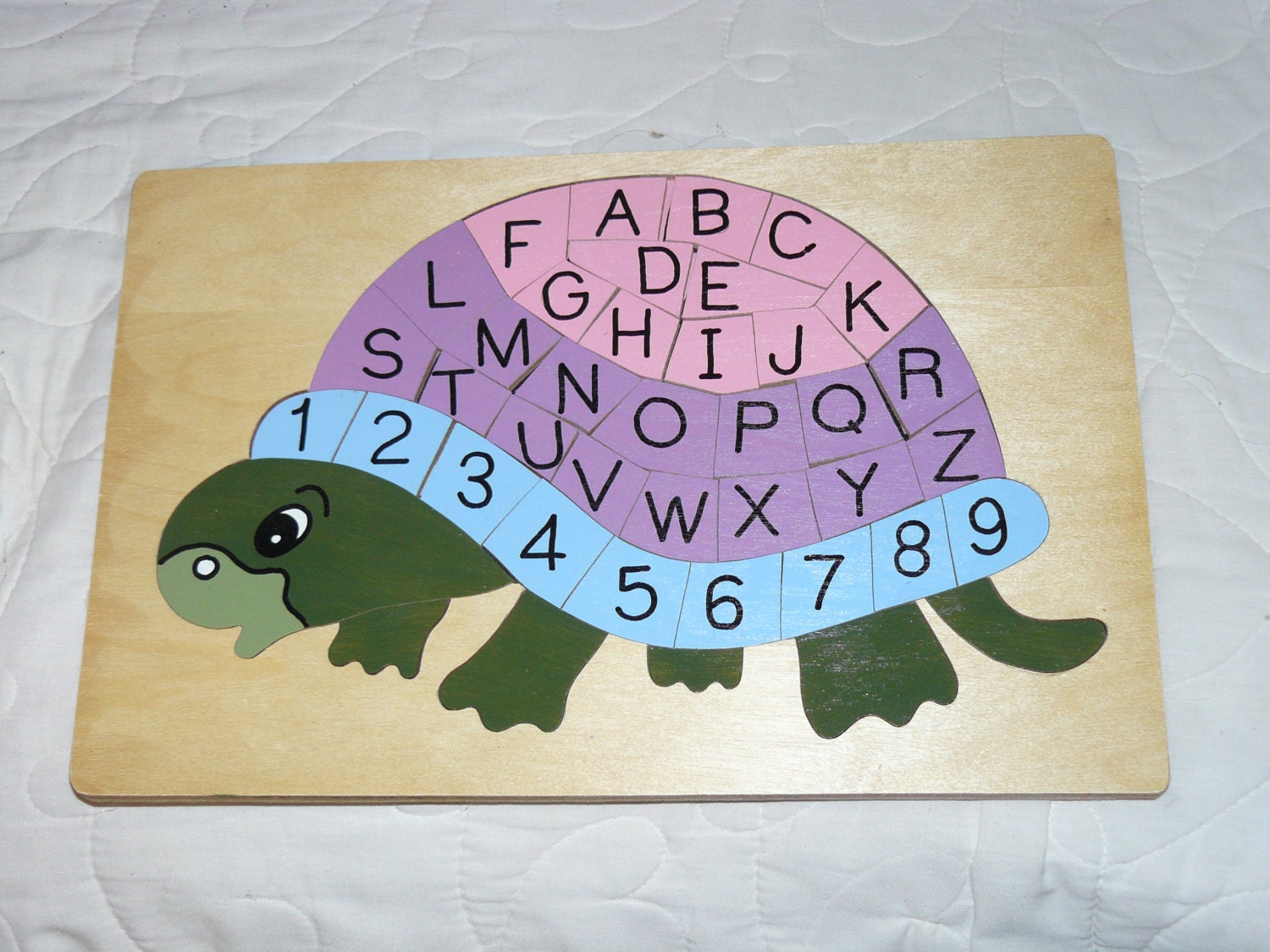 Alphabet and Number Turtle - Etsy