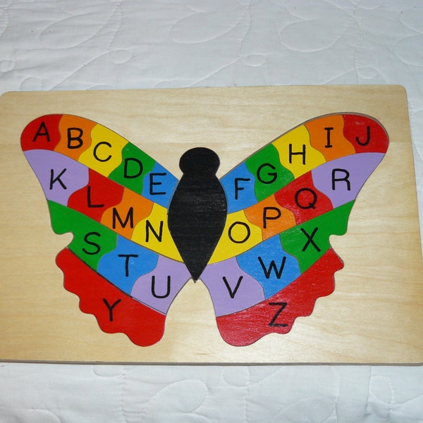 Butterfly Alphabet Puzzle - Etsy