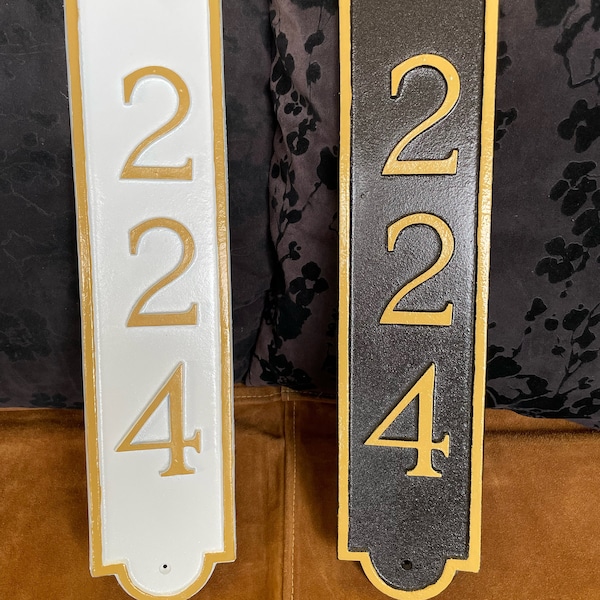 Vertical Address Plaque - Etsy