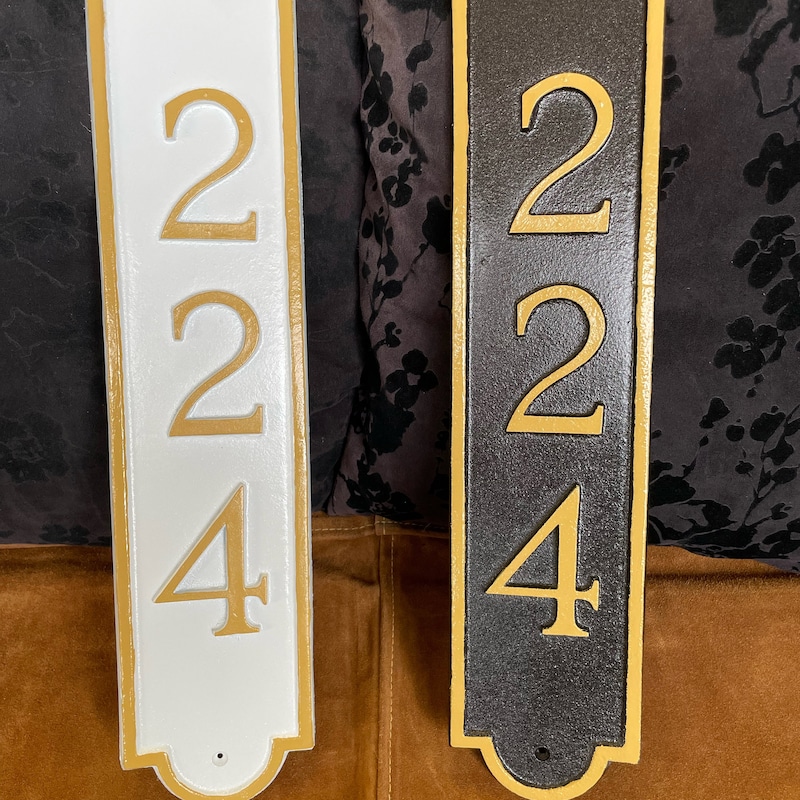 Vertical Address Plaque - Etsy