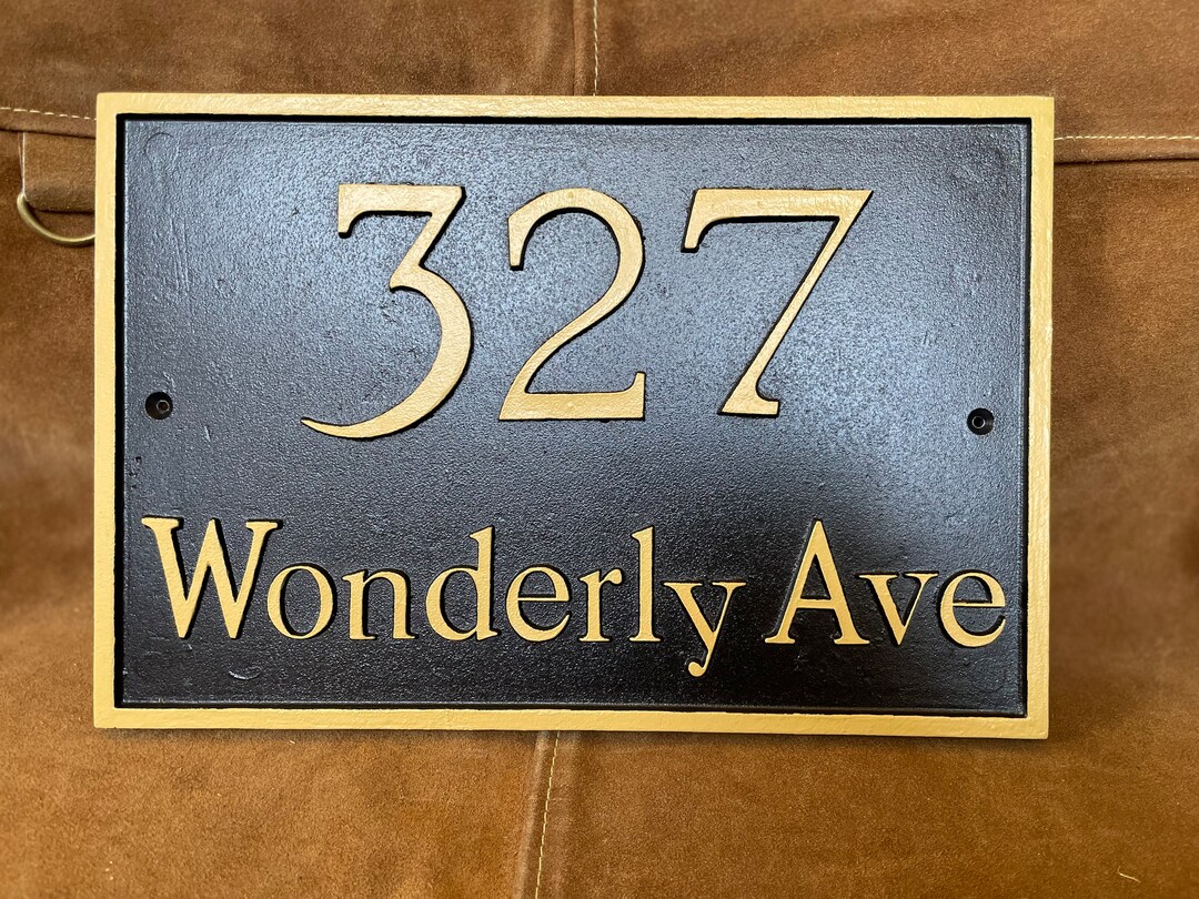 The Estate Metal Address Plaque - Made in the USA - Etsy
