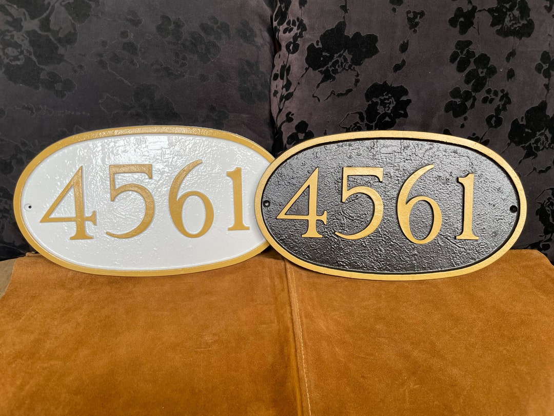 Personalized Metal Address Plaque - Oval Plaque - Made in the USA - Etsy