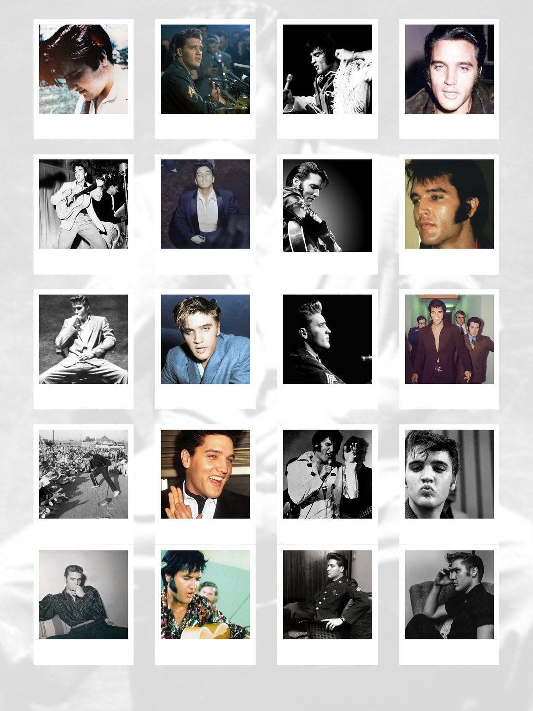 Elvis Presley Polaroid Digital Prints (20) With Extra 8 Surprise ...