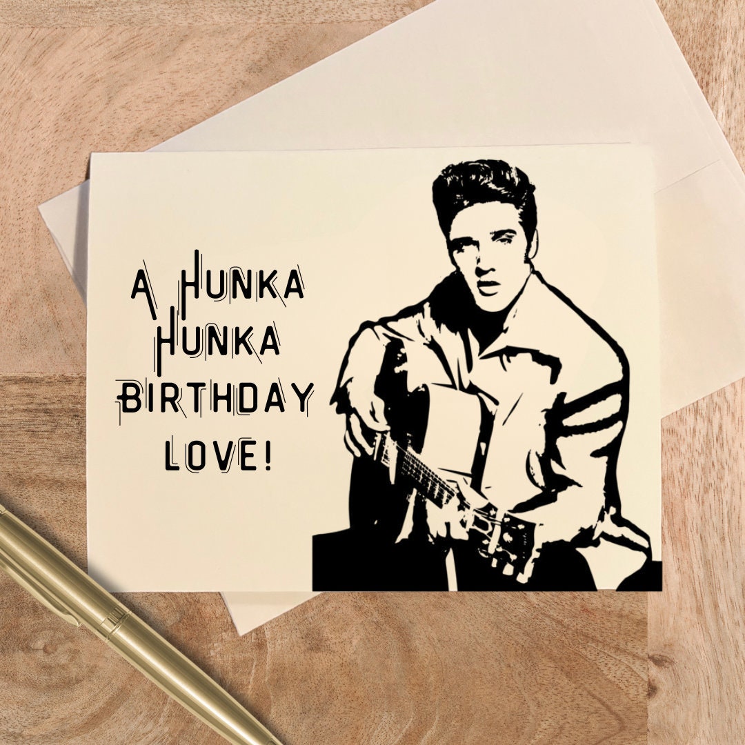 Elvis Presley Birthday Card - Etsy