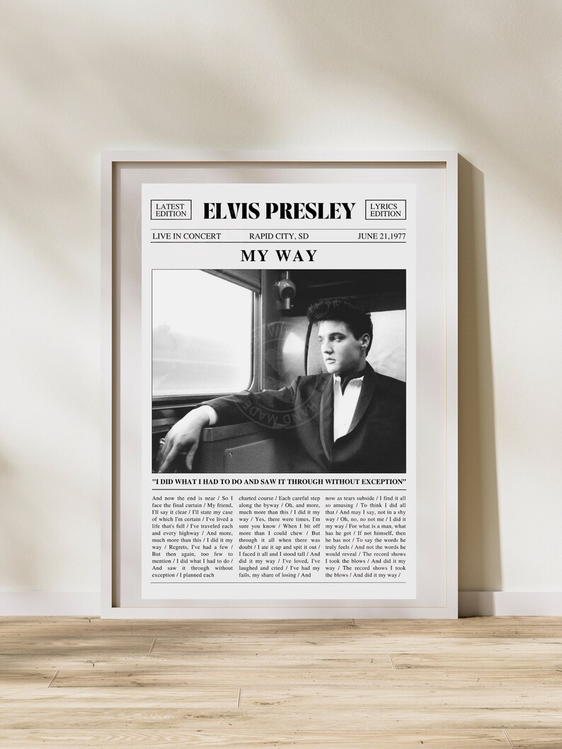 Elvis Presley My Way DIGITAL - Etsy