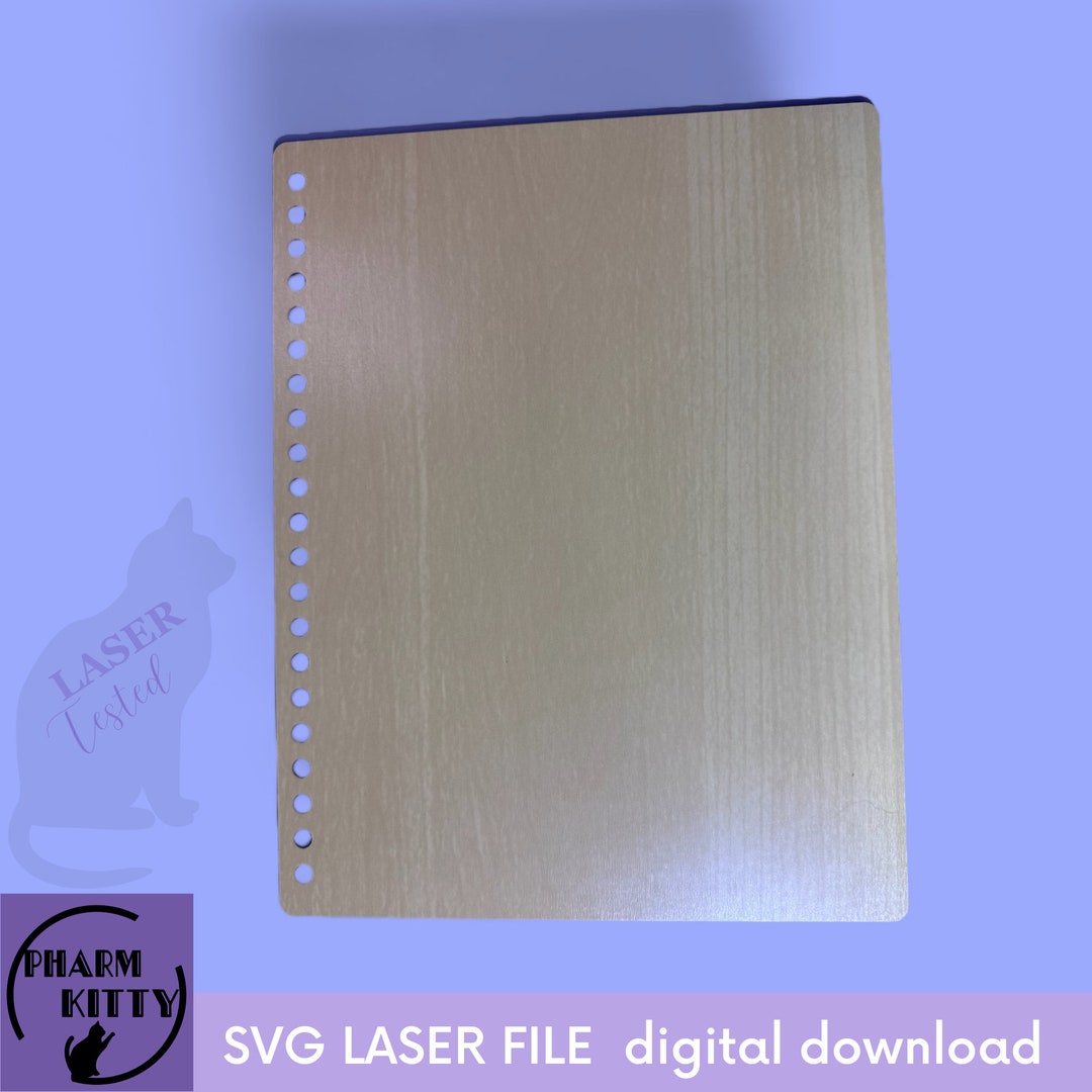 Notebook Cover Template, Notebook SVG File, Cover Laser File, DIY Gift ...