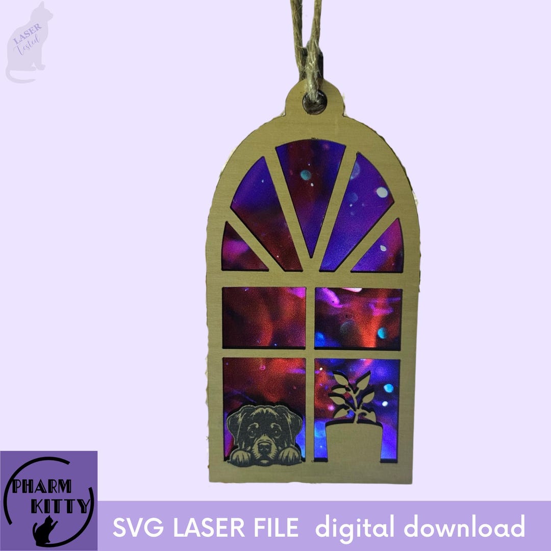 Pitty Window Sun Catcher SVG File, Suncatcher Svg, Laser File, DIY Gift ...