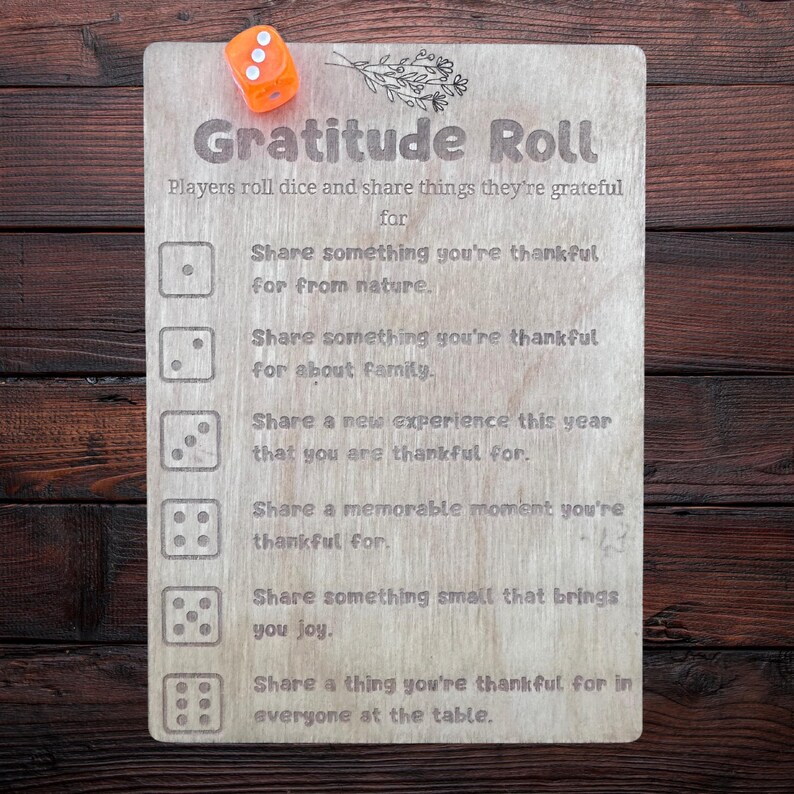 SVG Gratitude Dice Game File, Thanksgiving Tradition File, Dice Game ...