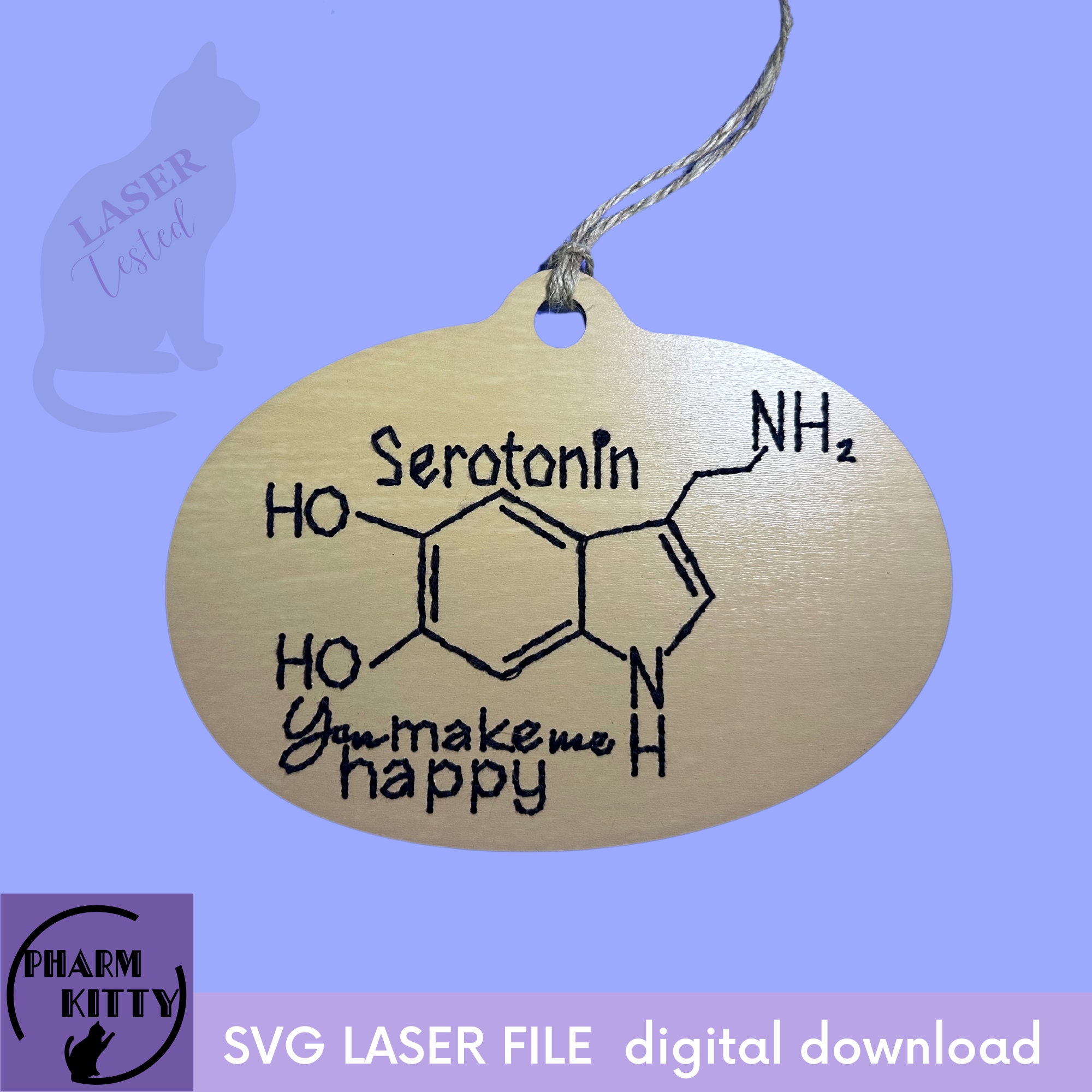 Serotonin Molecule Embroidery SVG, Chemistry Decor (digital Download) - Etsy