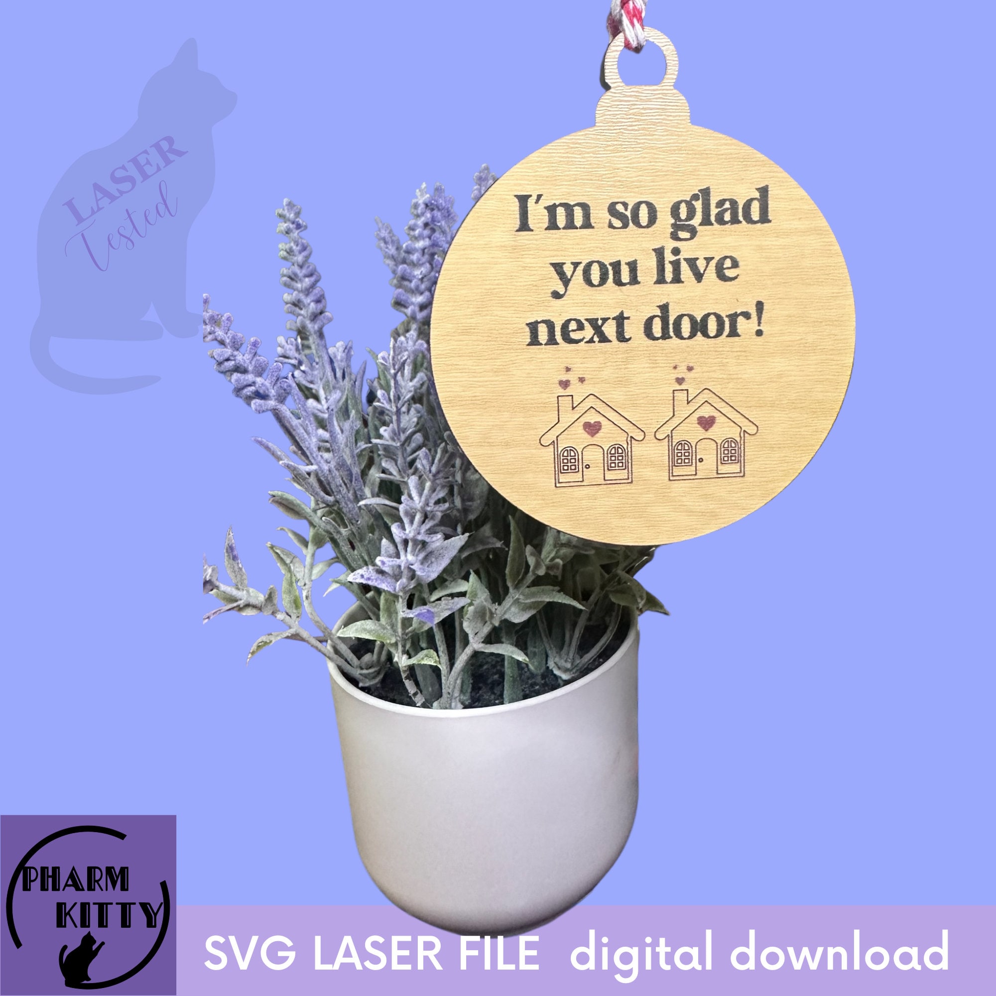 Neighbor Ornament Svg, Laser Cut Files, Diy Neighbor Gift, Christmas ...