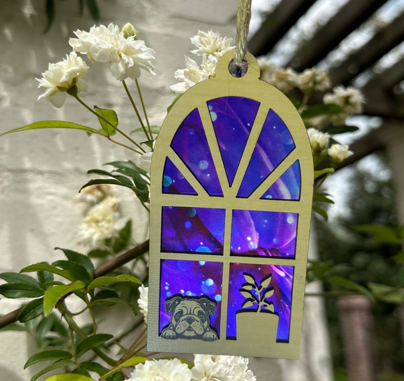 Puppy Window Sun Catcher SVG File, Gift for Dog Lover, Laser File, DIY ...