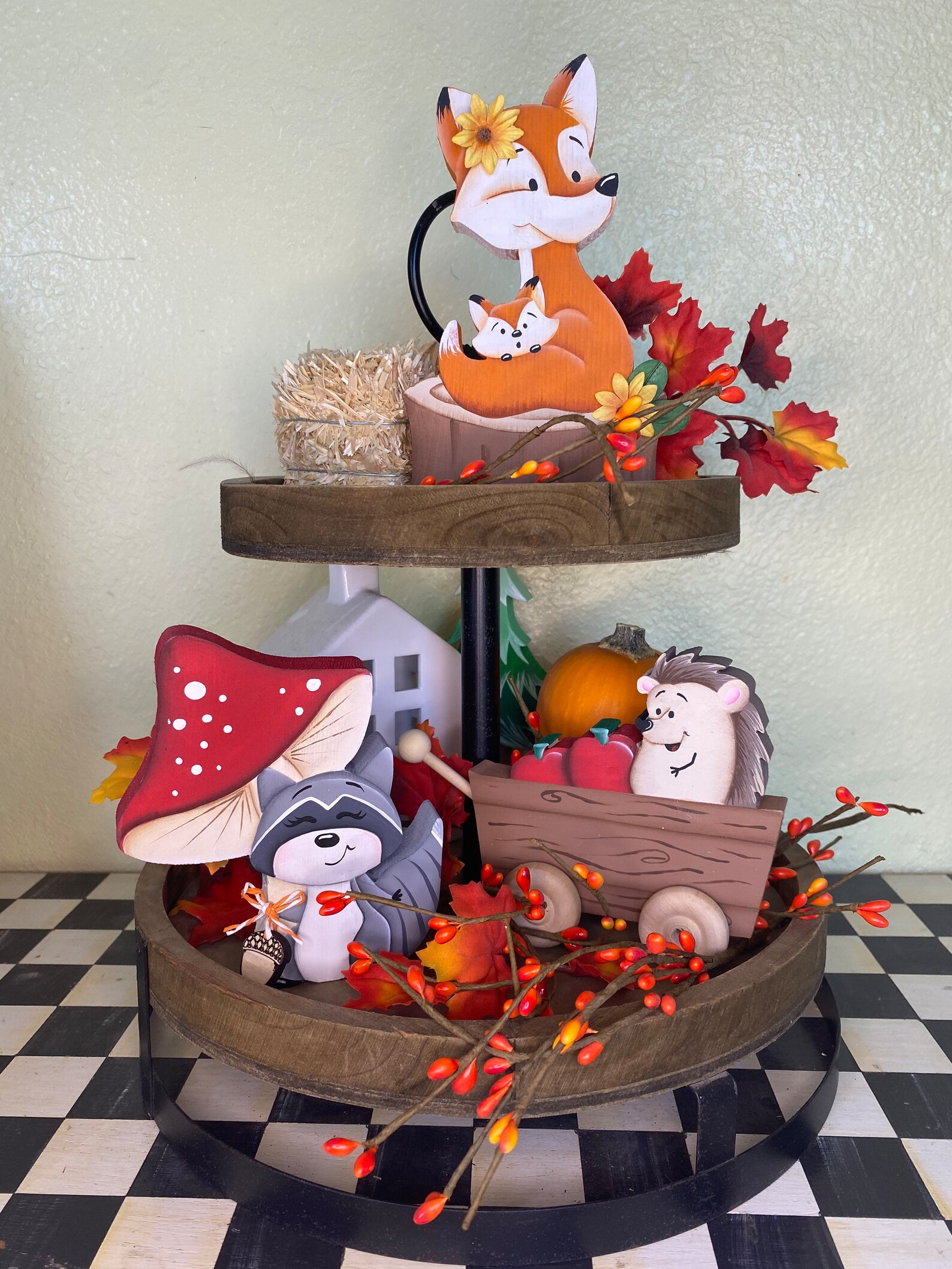Fall Tiered Tray Decor Thanksgiving Tray Sign Thanksgiving - Etsy