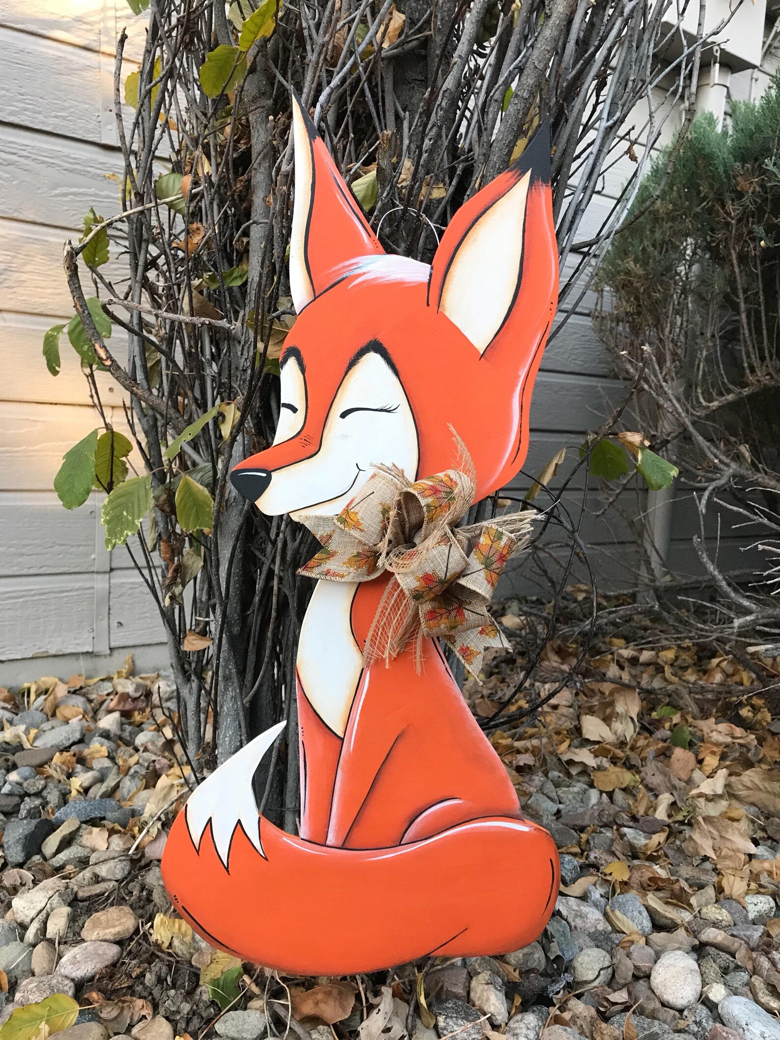 Fox Door Hanger Door Decor Front Door Sign Fox Sign Fall - Etsy