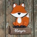 Personalized Fox Door Hanger: Boho Woodland Nursery Decor - Etsy