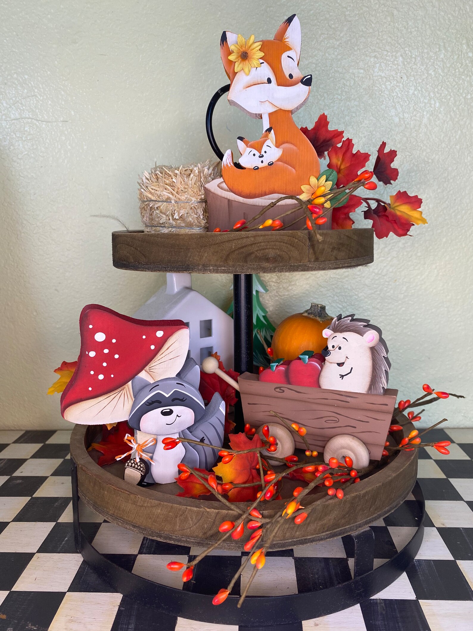 Fall Tiered Tray Decor Thanksgiving Tray Sign Thanksgiving - Etsy