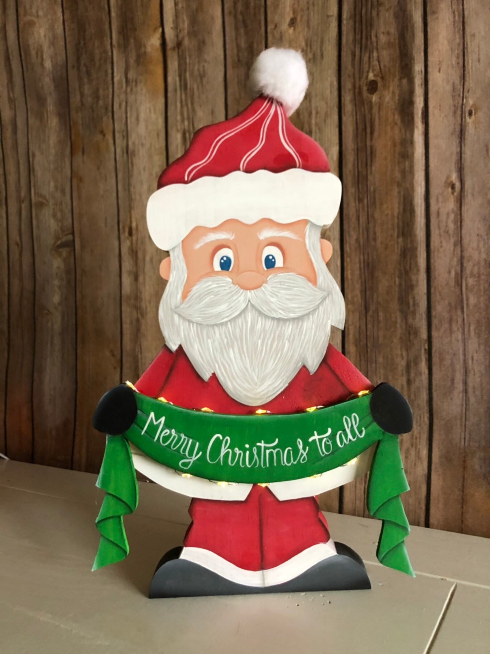 Santa Claus Decor Christmas Mantle Decor Christmas Lighted - Etsy Canada