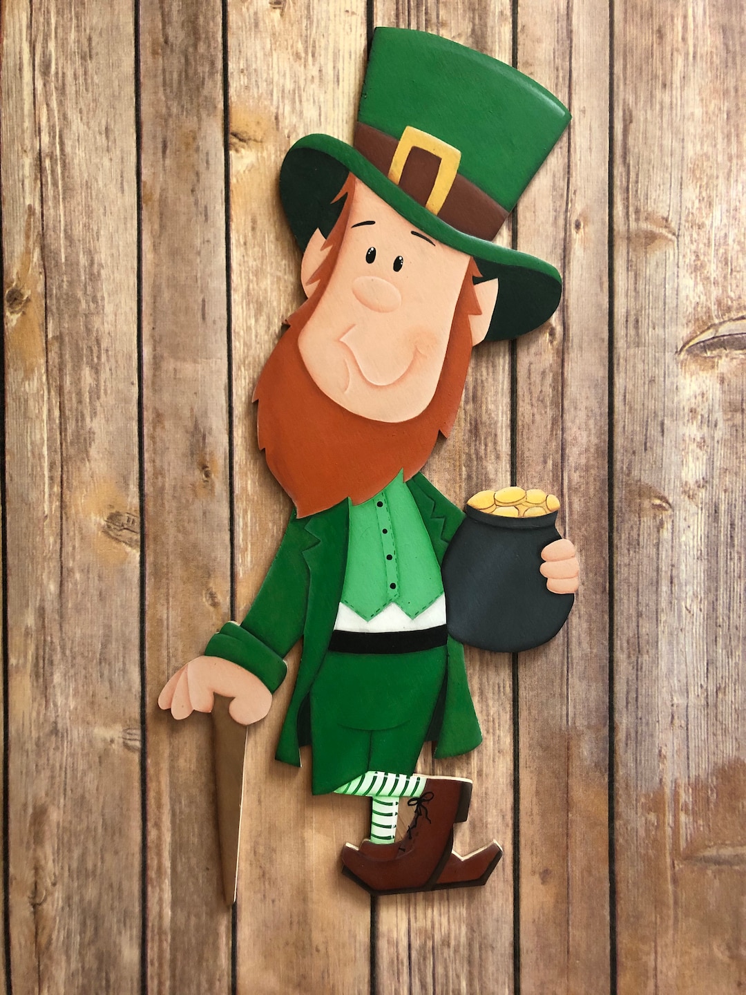Hand Painted Leprechaun Door Hanger: St Patrick's Day Decor - Etsy