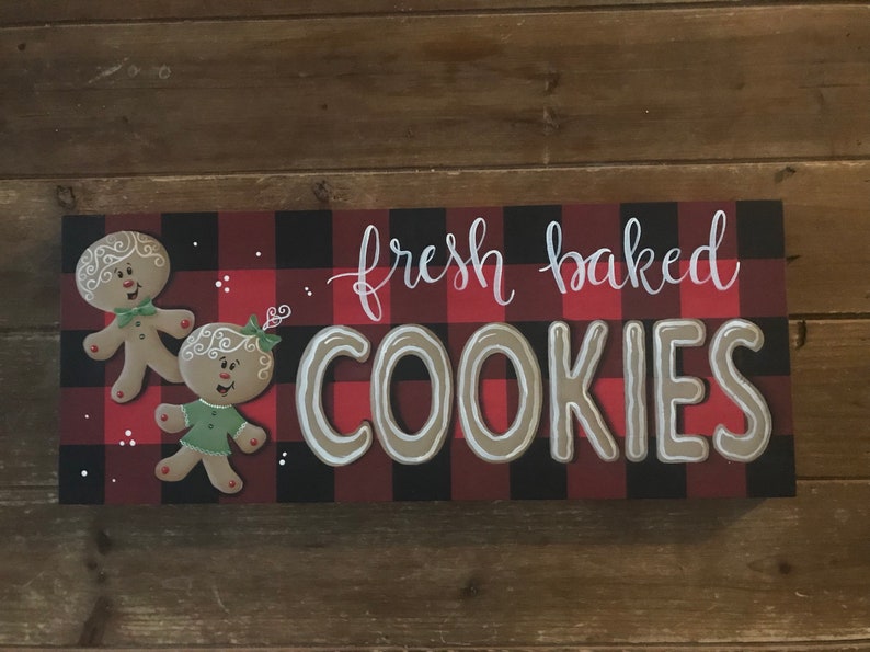 Gingerbread Man Christmas Wood Sign: Holiday Decor - Etsy