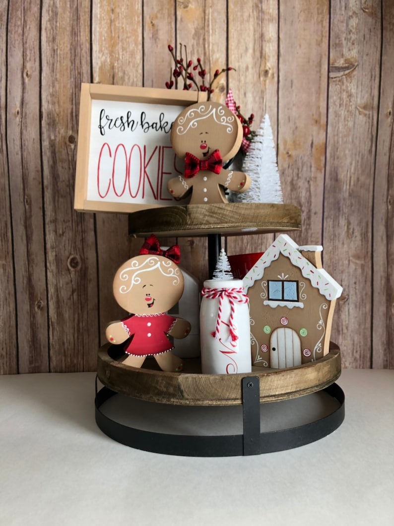 Gingerbread tiered tray Decor Christmas Farmhouse Decor Mini | Etsy Gingerbread tiered tray Decor Christmas Farmhouse Decor Mini | Etsy