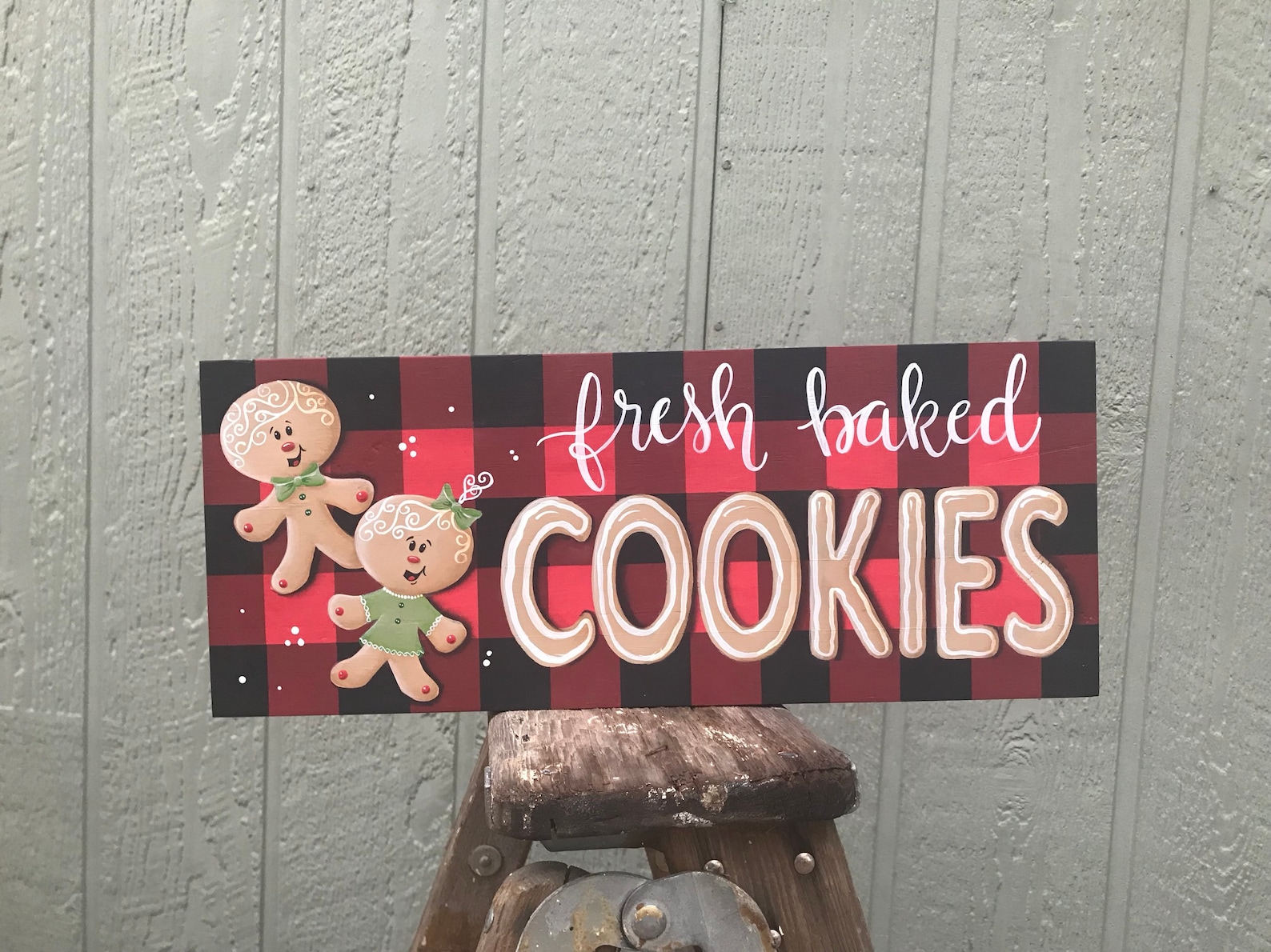 Gingerbread Man Christmas Wood Sign Gingerbread Christmas | Etsy