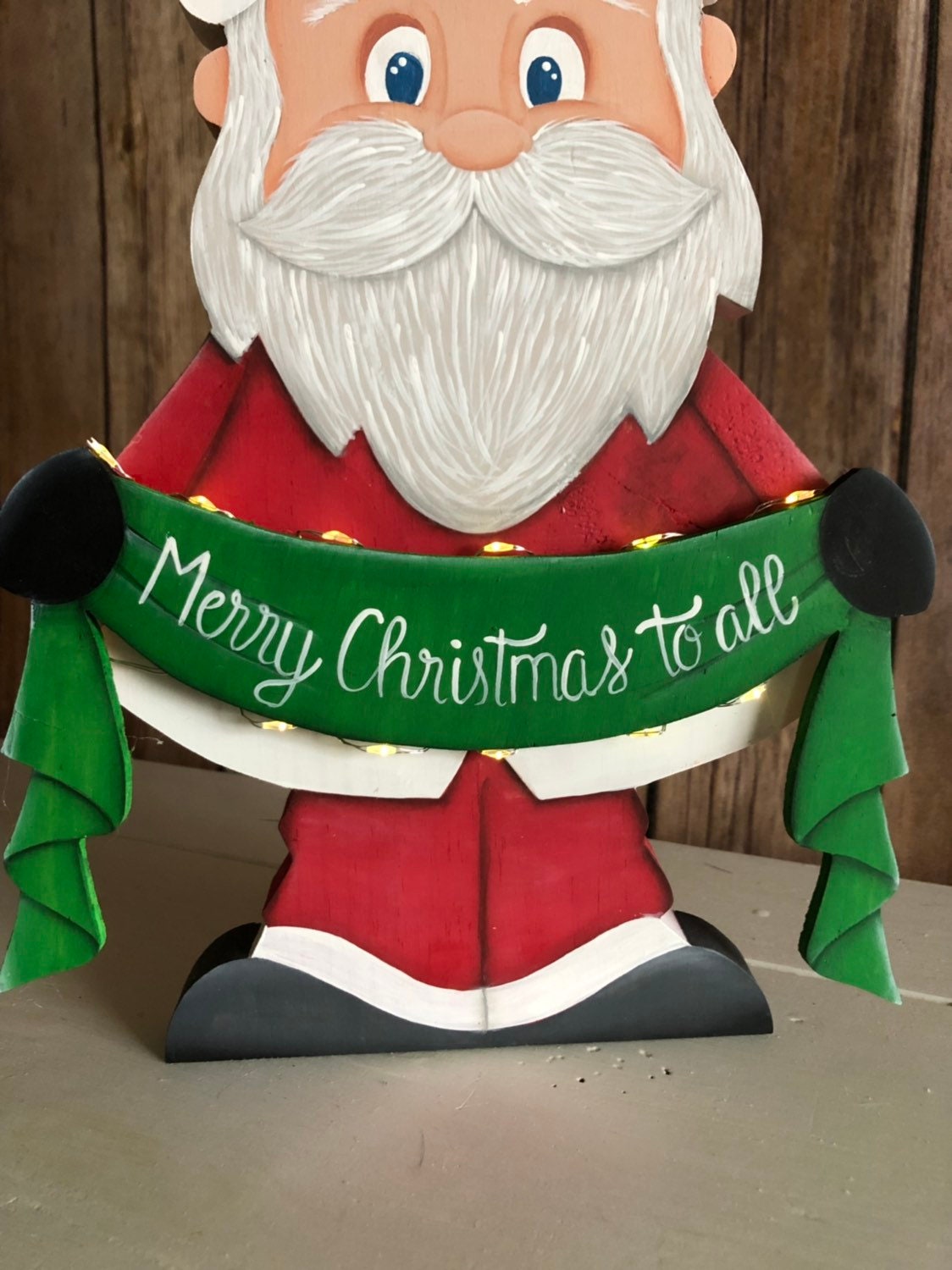 Santa Claus Decor Christmas Mantle Decor Christmas Lighted - Etsy Canada