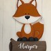 Personalized Fox Door Hanger: Boho Woodland Nursery Decor - Etsy