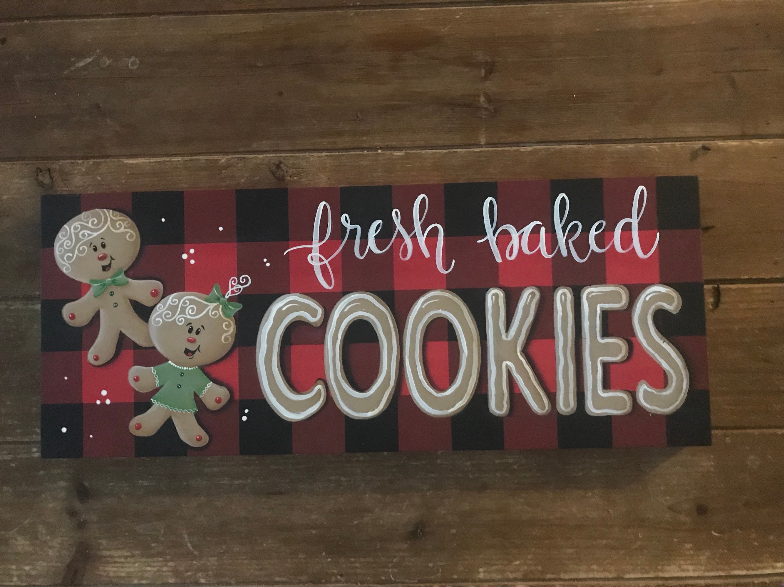 Gingerbread Man Christmas Wood Sign Gingerbread Christmas - Etsy