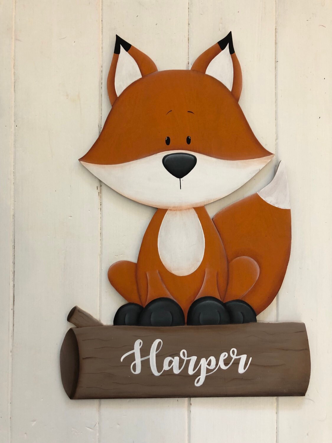 Personalized Fox Door Hanger: Boho Woodland Nursery Decor - Etsy
