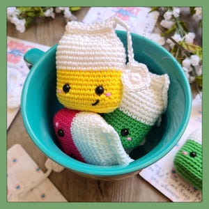 Crochet Tea Bag Pattern, Crochet Pocket Hug, Crochet Tea Bag, Easy ...