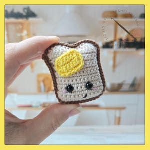 Crochet Toast Pattern, Crochet Breakfast Patterns, Amigurumi Pocket ...