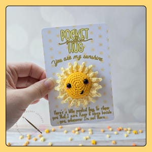 Crochet Pocket Hugs, Sun and Moon Pocket Hugs, Friendship Gift ...