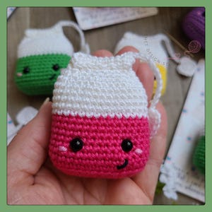 Crochet Tea Bag Pattern, Crochet Pocket Hug, Crochet Tea Bag, Easy ...