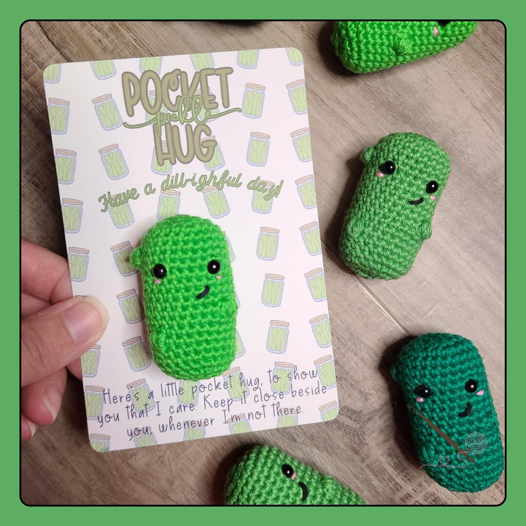 Crochet Pocket Hug - Crochet Pickle Pocket Hug - Crochet Thinking of ...