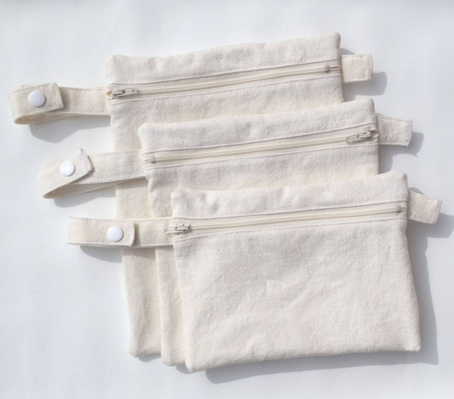 Hemp Canvas Hanky Bag Dual Pocket Wet Bag Keeps Clean and | Etsy