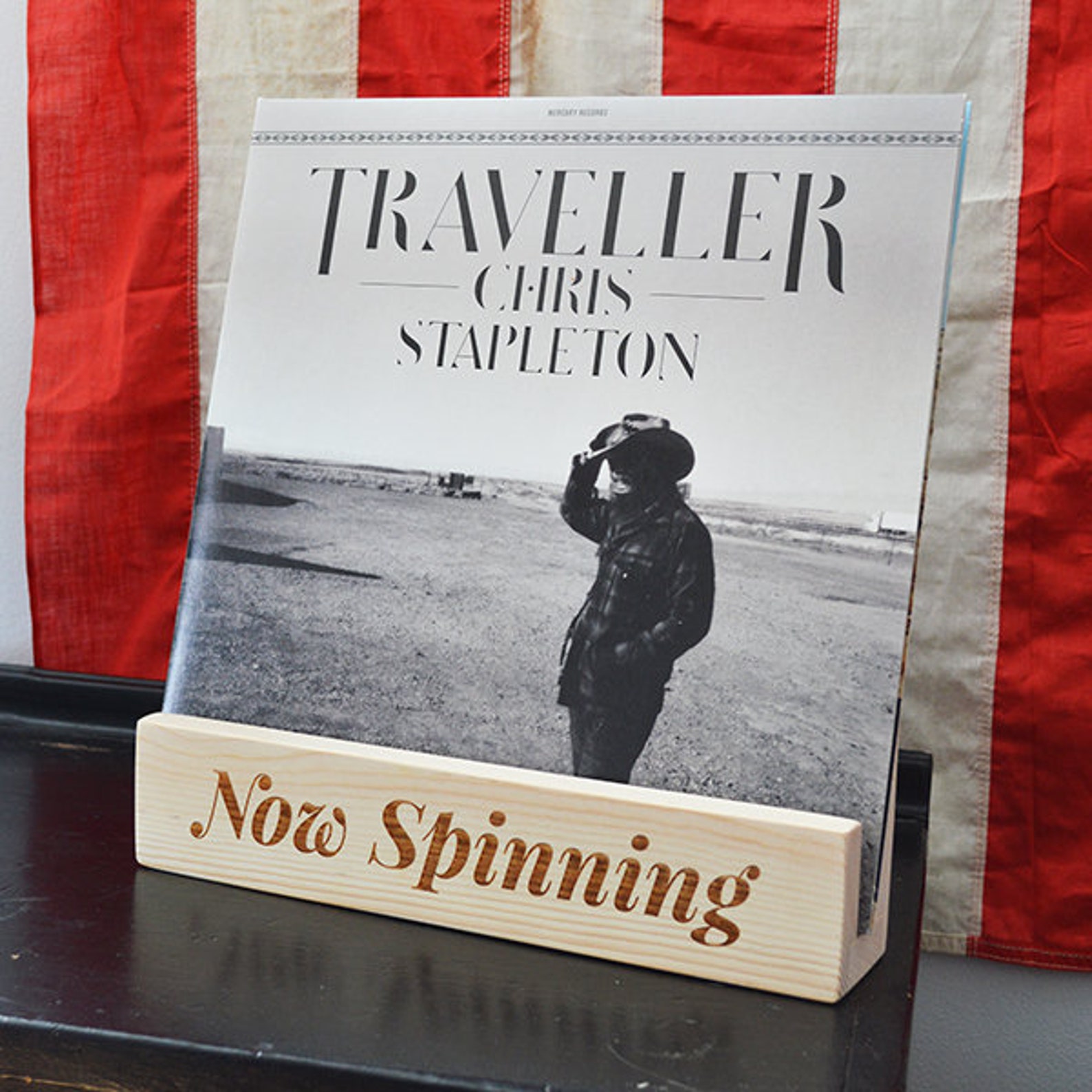 Now Spinning Wooden Record Display Shelf | Etsy