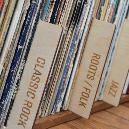 Single 1 Genre Wooden Record Divider you Pick the Genre - Etsy