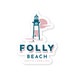 4" Folly Beach, South Carolina / Morris Island Lighthouse Sticker - Etsy