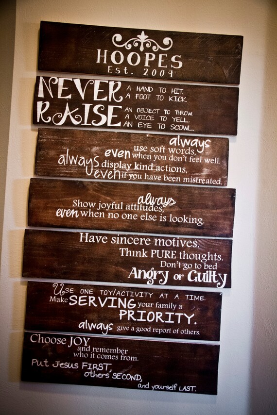 House Rules Vintage Sign