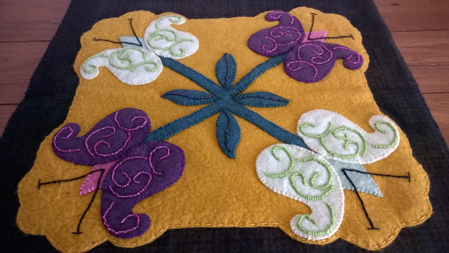 Wool and Wool Felt Candle Mat Pattern Paper Pattern Home - Etsy