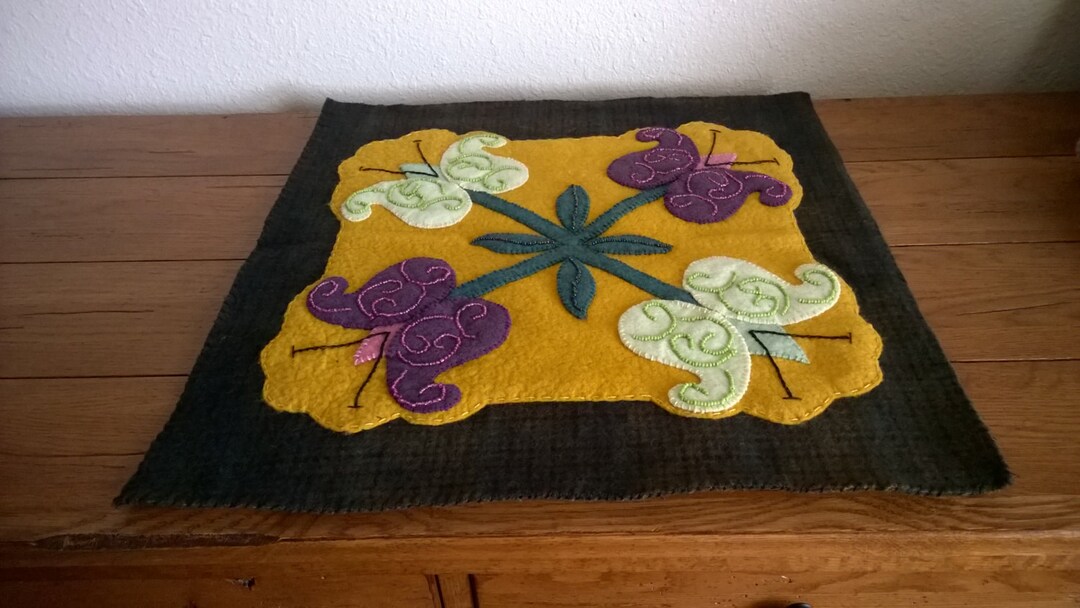 Wool and Wool Felt Candle Mat Pattern Paper Pattern Home Decor Spring ...