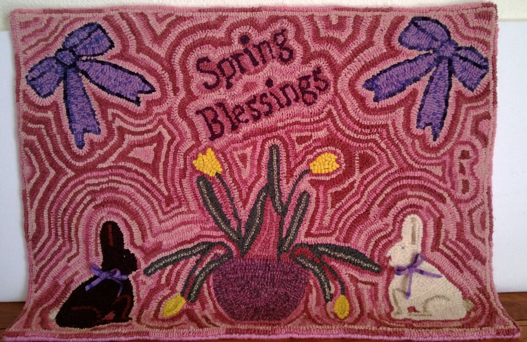 Spring Blessings Rug Hooking Pattern Rug Making Rug Supply Wool Rug ...